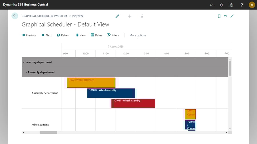 Manufacturing Graphical Scheduler for Dynamics 365 Business Central