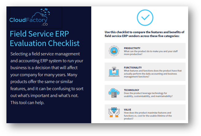 MYOB Acumatica Field Service ERP Evaluation Checklist